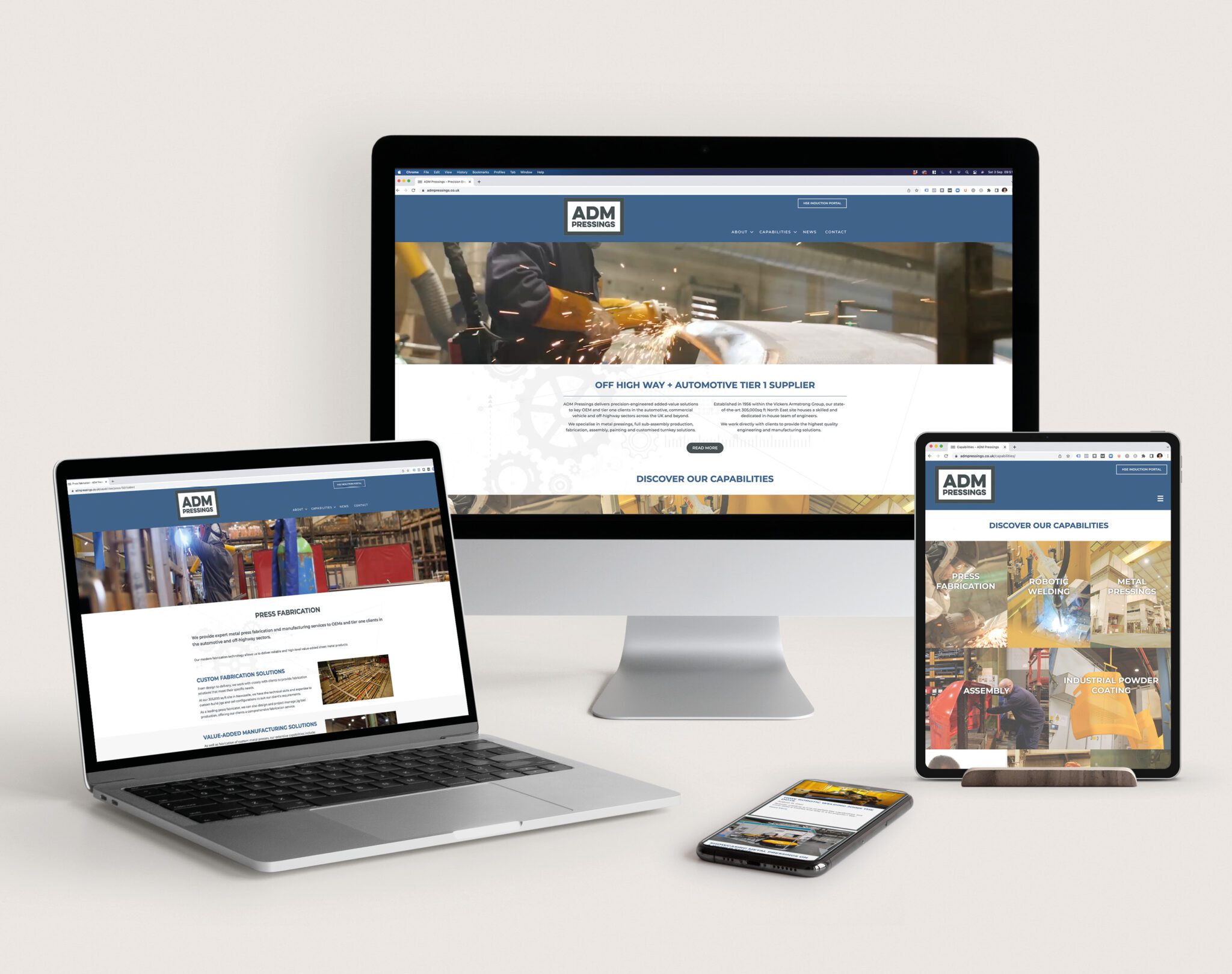 Responsive Website Design | ADM Pressings | Stick Marketing